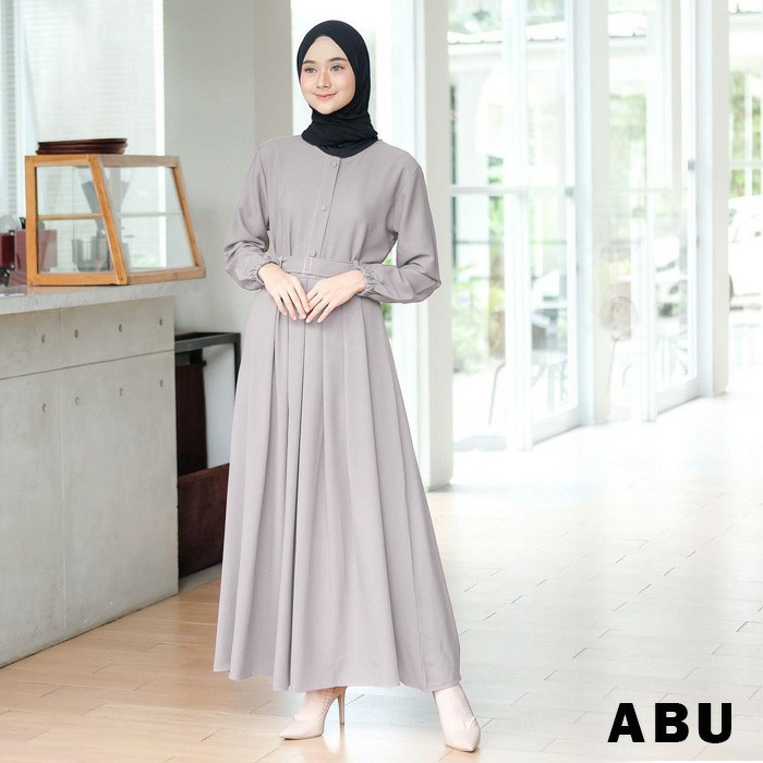 Jual Baju Gamis Wanita Terbaru 2024 Gamis Kaima Full Kancing Busui ...