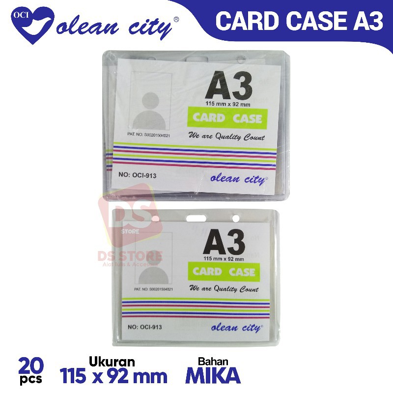 Jual ID CARD CASE / NAME TAG PLASTIK MIKA A3 OLEANCITY | Shopee Indonesia