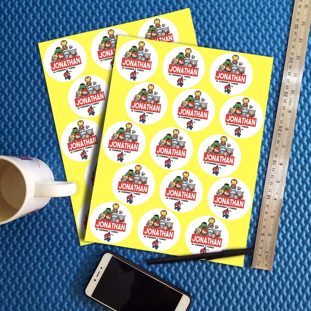 Jual STIKER ULANG TAHUN ANAK AVENGERS CUTE EFENJER AVENGER STICKER ...