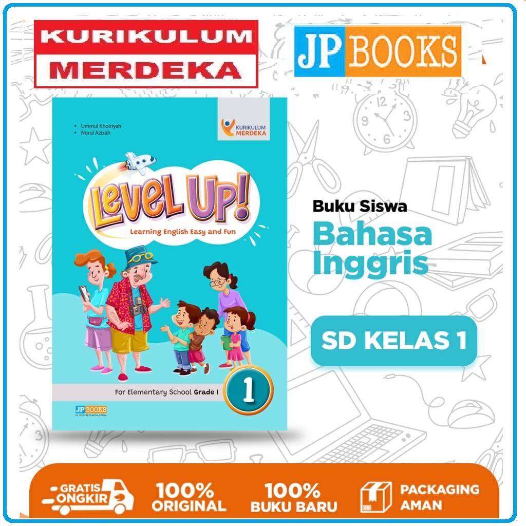 Jual Level Up Learning English Easy dan Fun Grade 1 - Bahasa Inggris SD Kelas 1 Penerbit JP ...