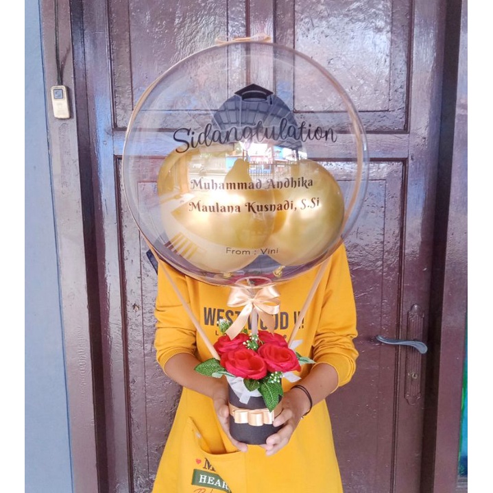 Jual [INSTANT BOGOR 1 HARI JADI] BUKET BALON WISUDA BUCKET BALLOON ...
