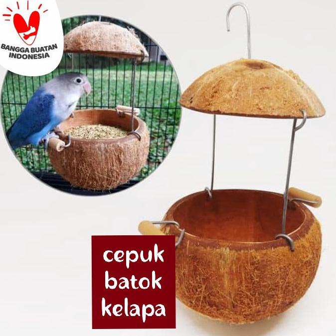 Jual Grip | Cepuk Pakan Burung Batok Kelapa Kawat Gantung | Shopee ...