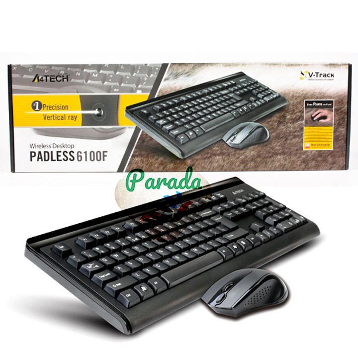 Jual Keyboard Mouse Wireless A4Tech 6100F, Padless, Original | Shopee ...