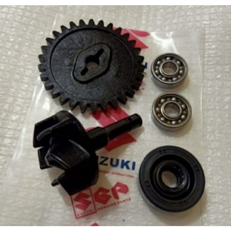 Jual AS KIPAS RADIATOR WATERPUMP SET SEAL BEARING LAHER GSX 150R SATRIA FU INJEKSI ORIGINAL ...