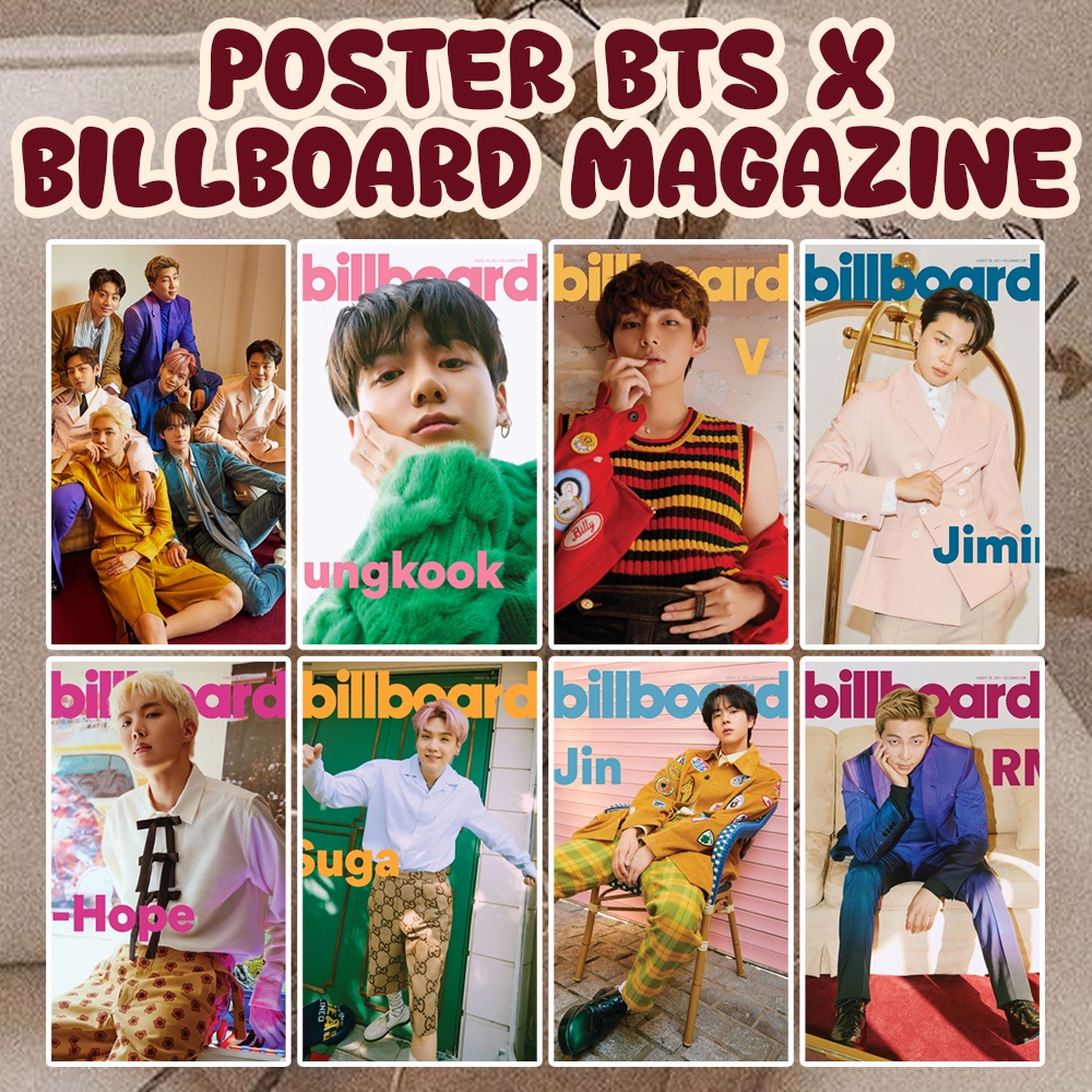 Jual Poster BTS BILLBOARD MAGAZINE 2021 | Poster Kpop A4 A5 A6 Murah ...