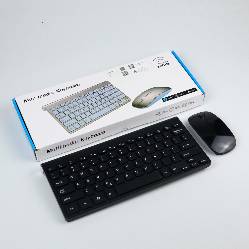Jual Kimsnot Wireless Keyboard Mouse Combo 2.4G - JP106 - Black | Shopee Indonesia