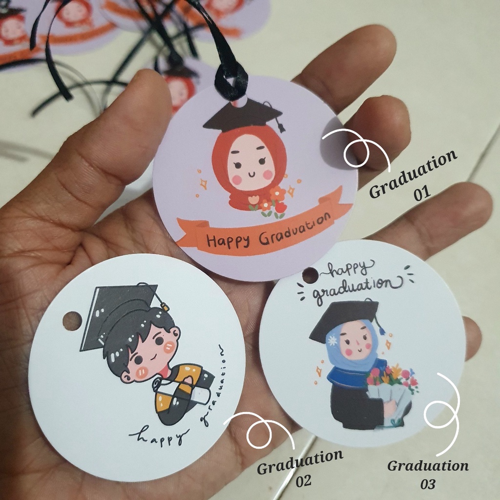 Jual (10pcs) Hang Tag Happy Graduation Wisuda Kelulusan Sekolah ...
