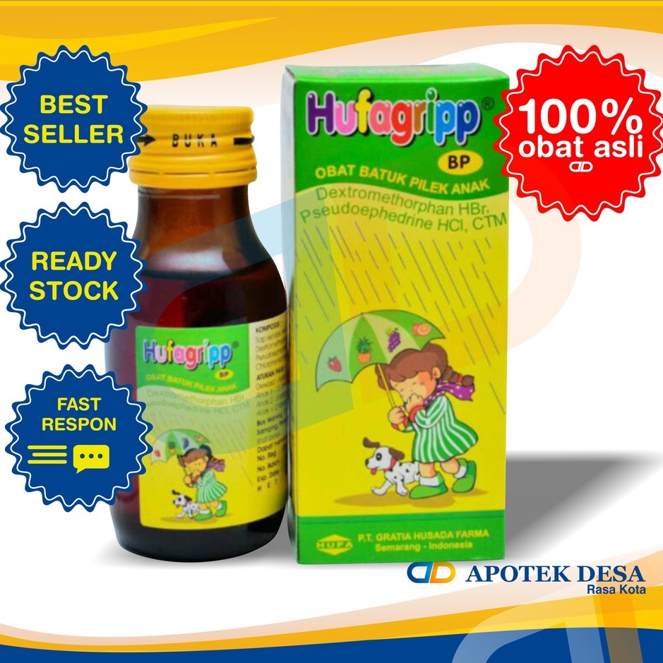Jual HUFAGRIP BP HIJAU MENRINGANKAN PILEK DAN BATUK TIDAK BERDAHAK ...