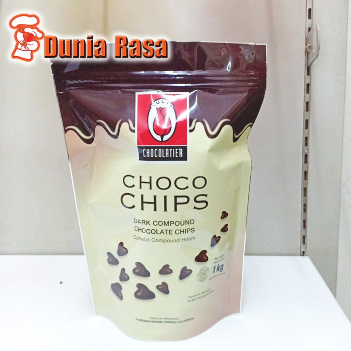 Jual Tulip Choco Chips Dark Compound 1kg (Gratis MRJELLY Ekonomis 1 ...