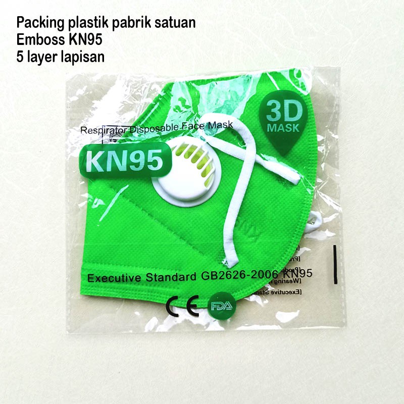 Jual Masker kn95 n95 medis warna respirator original 5ply lapis layer ...