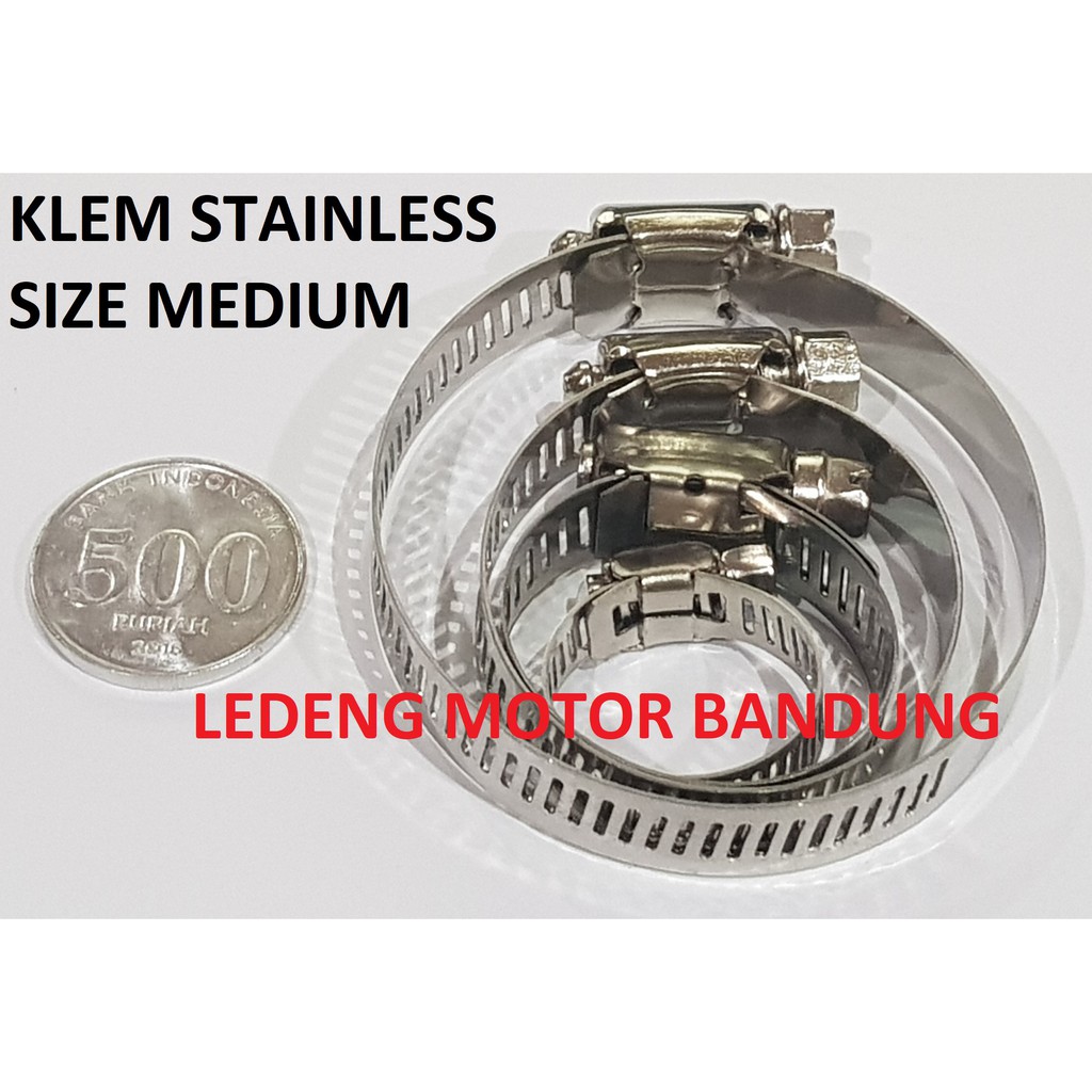 Jual Klem Stainless Medium Size 16-63mm Hose Clamp Kleman Pipa PVC ...