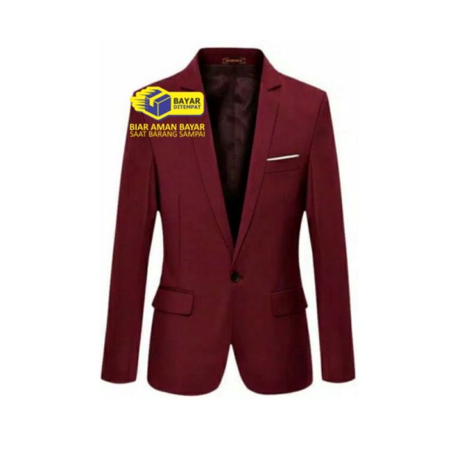 Jual Jas pria merah marun / Jas pria merah / Jas resmi untuk pria ...