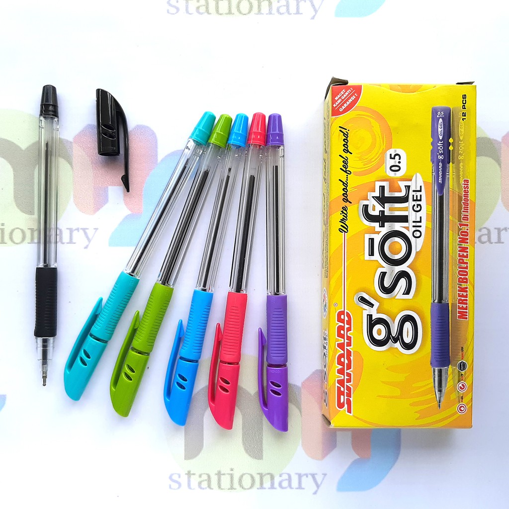 Jual STANDARD 0.5 mm G'SOFT GSOFT G-SOFT Bolpoin Pulpen Ballpoint Semi ...