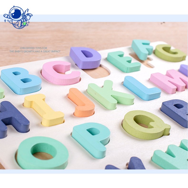 Jual Mainan Kayu/Mainan Puzzle ABC Dan Angka Timbul Jumbo/Mainan ...