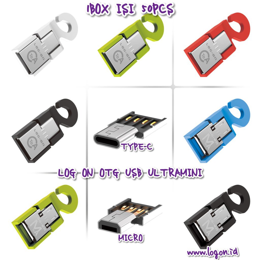 Jual LOG - ON Mini OTG micro USB - OT08 ultra mini SATUAN | Shopee Indonesia