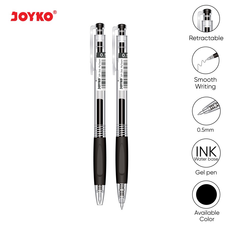 Jual Gel Pen Pulpen Pena Joyko GP-346 My Team 0.5 mm | Shopee Indonesia
