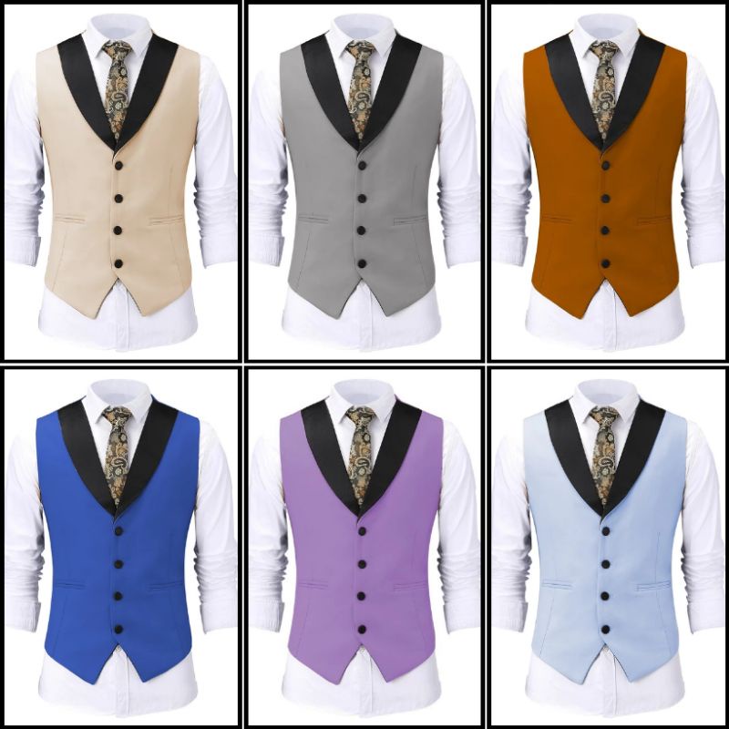 Jual Vest Formal - Rompi Pria Variasi Black | Shopee Indonesia
