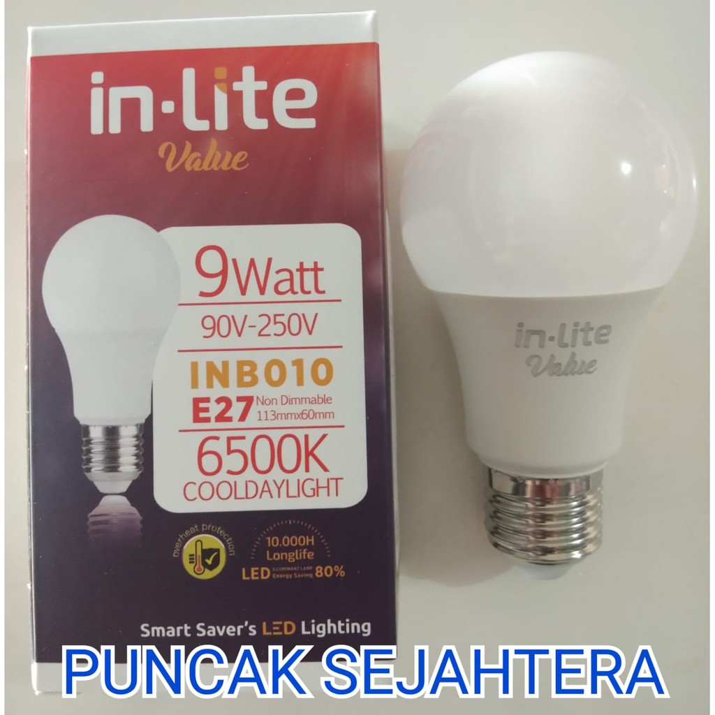 Jual Lampu LED Inlite 9w 9 watt bulb INB010-9W In-Lite VALUE SERIES ...