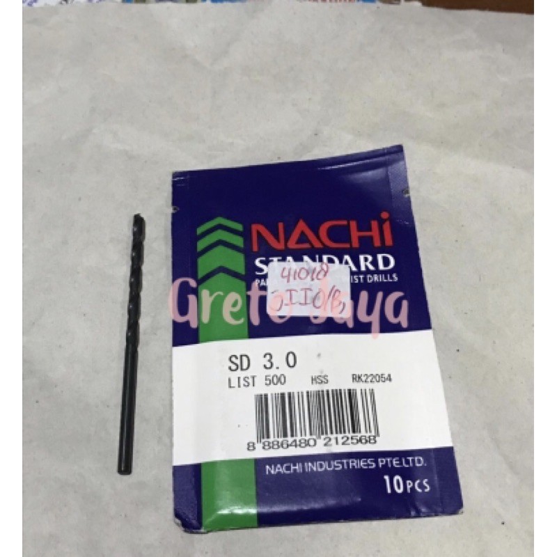 Jual ( 3mm ) Matabor Mata Bor Nachi Besi Aluminium HSS Drill Dril Drills Naci 3 mm Asli | Shopee ...