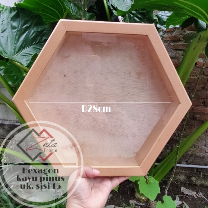 Jual Tipe Hexagon ukuran sisi 15cm - Pigura mahar hexagon D28cm - pigura 3D hexagon | Shopee ...