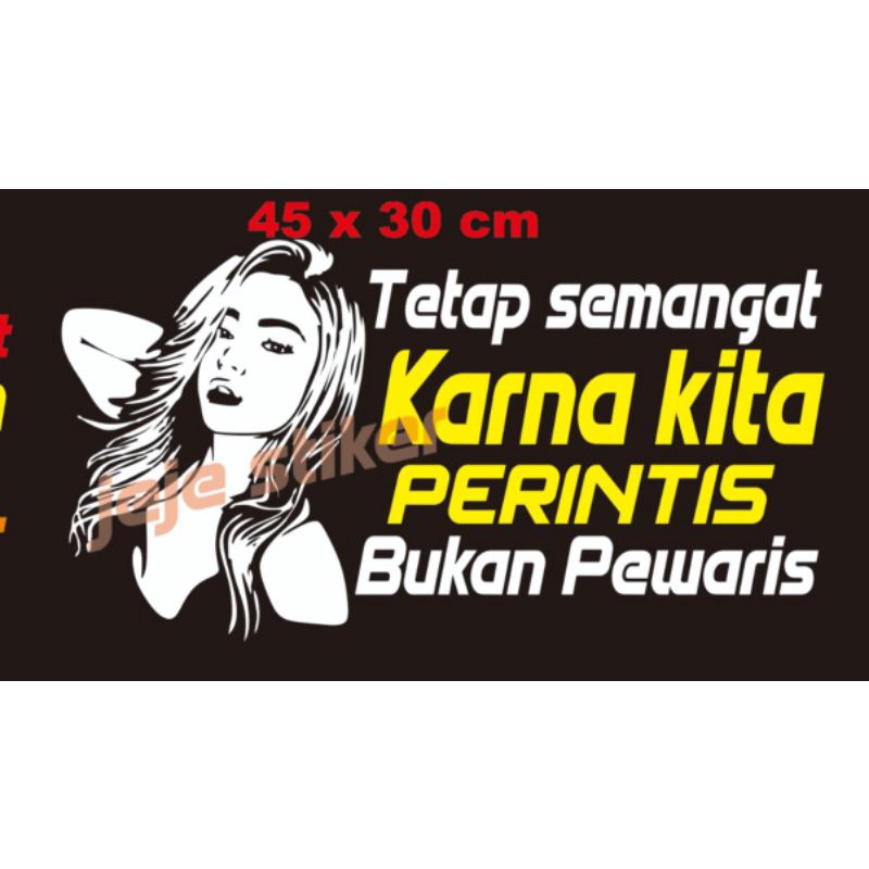 Jual STICKER CUTTING GAMBAR KATA KATA LUCU UNTUK KACA PINTU/BODY MOBIL TRUCK PICK UP DLL ...