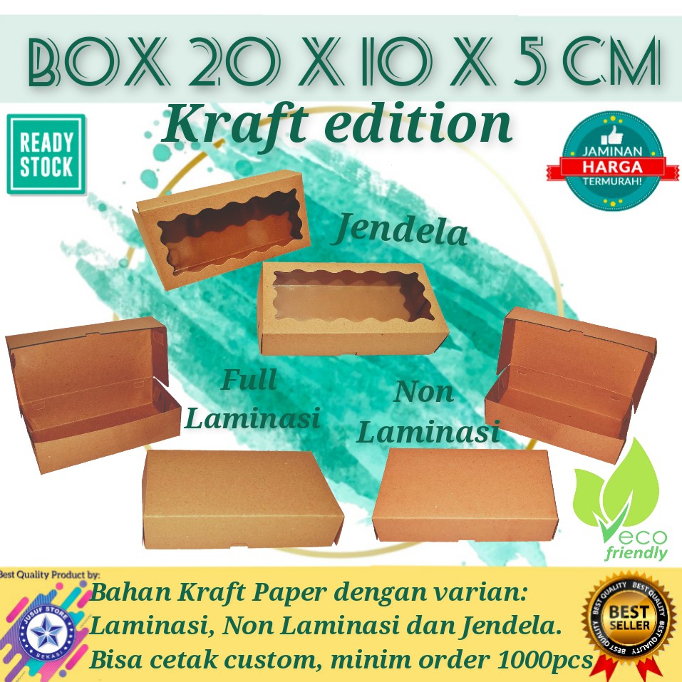 Jual 20x10x5 Dus Kotak Bolen Box Brownies Spikoe Dus Nugget Donat Cake ...