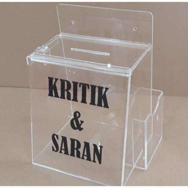 Jual kotak kritik/saran/kotak kepuasan acrylic /box akrilik | Shopee ...