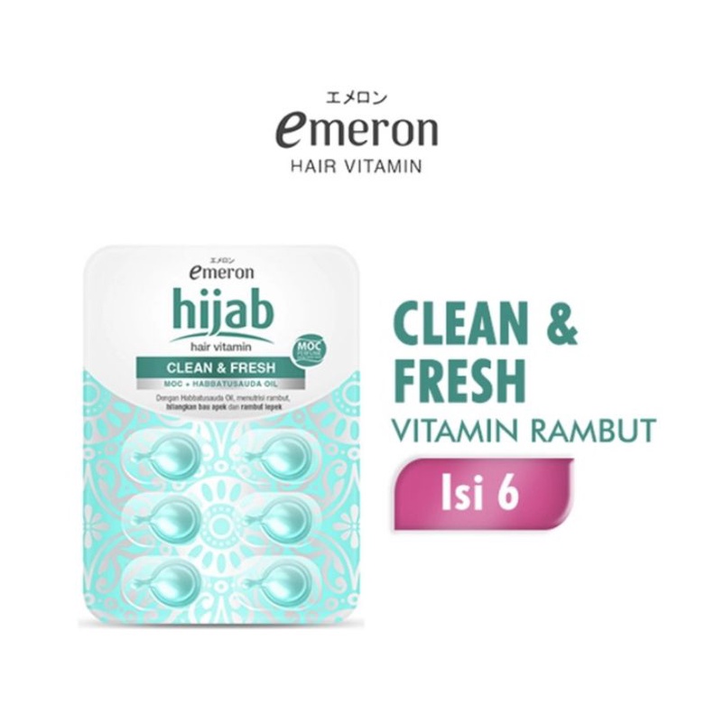 Jual EMERON HAIR VITAMIN RAMBUT 6 CAPS | Shopee Indonesia
