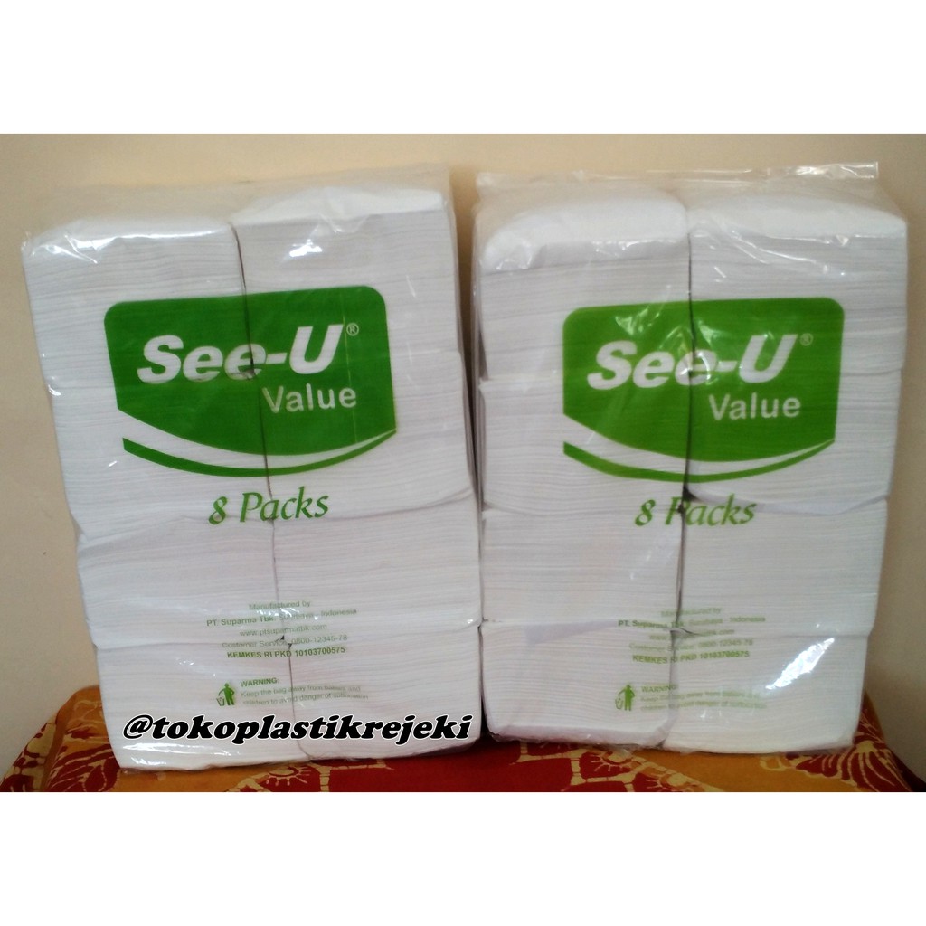 Jual Tissue SEE U - multipurpose isi 8pack (8 x 180sheet) - tissu kotak ...