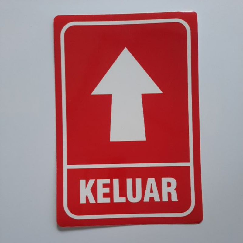 Jual Stiker Tanda Arah Keluar / Masuk | Stiker Petunjuk Arah | Shopee ...