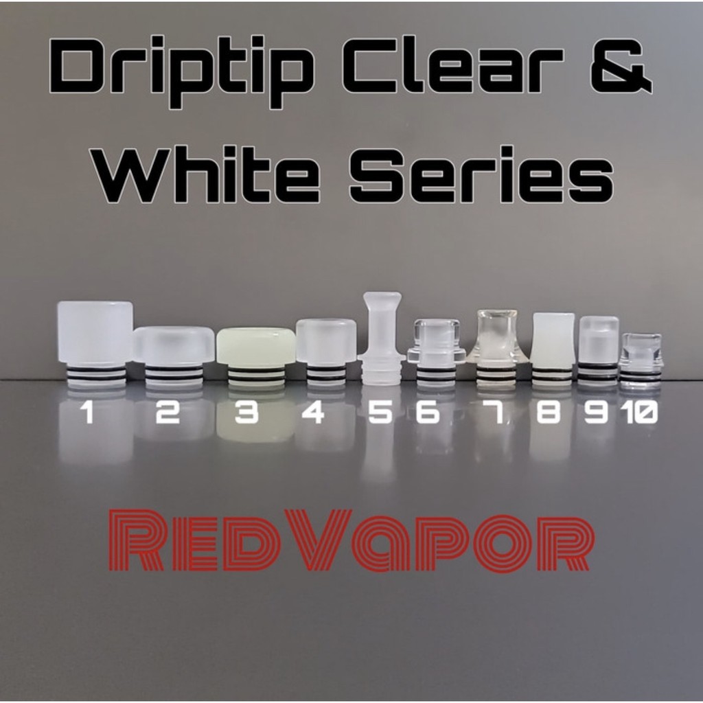 Jual Driptip 810 510 Clear Frost White Series Drip Tip Seri Putih ...