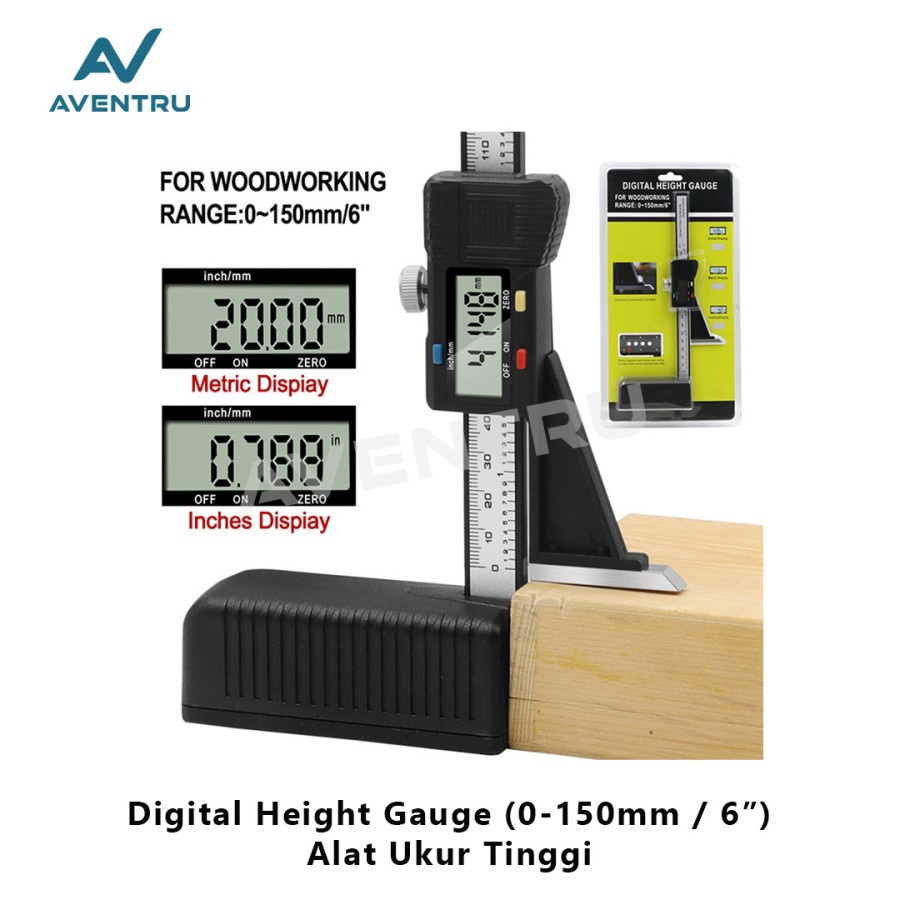 Jual Pengukur Tinggi Digital Height Gauge Vernier Caliper Kayu Wood ...