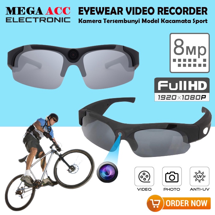 Jual Spy Camera Sunglasses 8 MP FHD1080P - Hidden Camera Kacamata Hitam ...