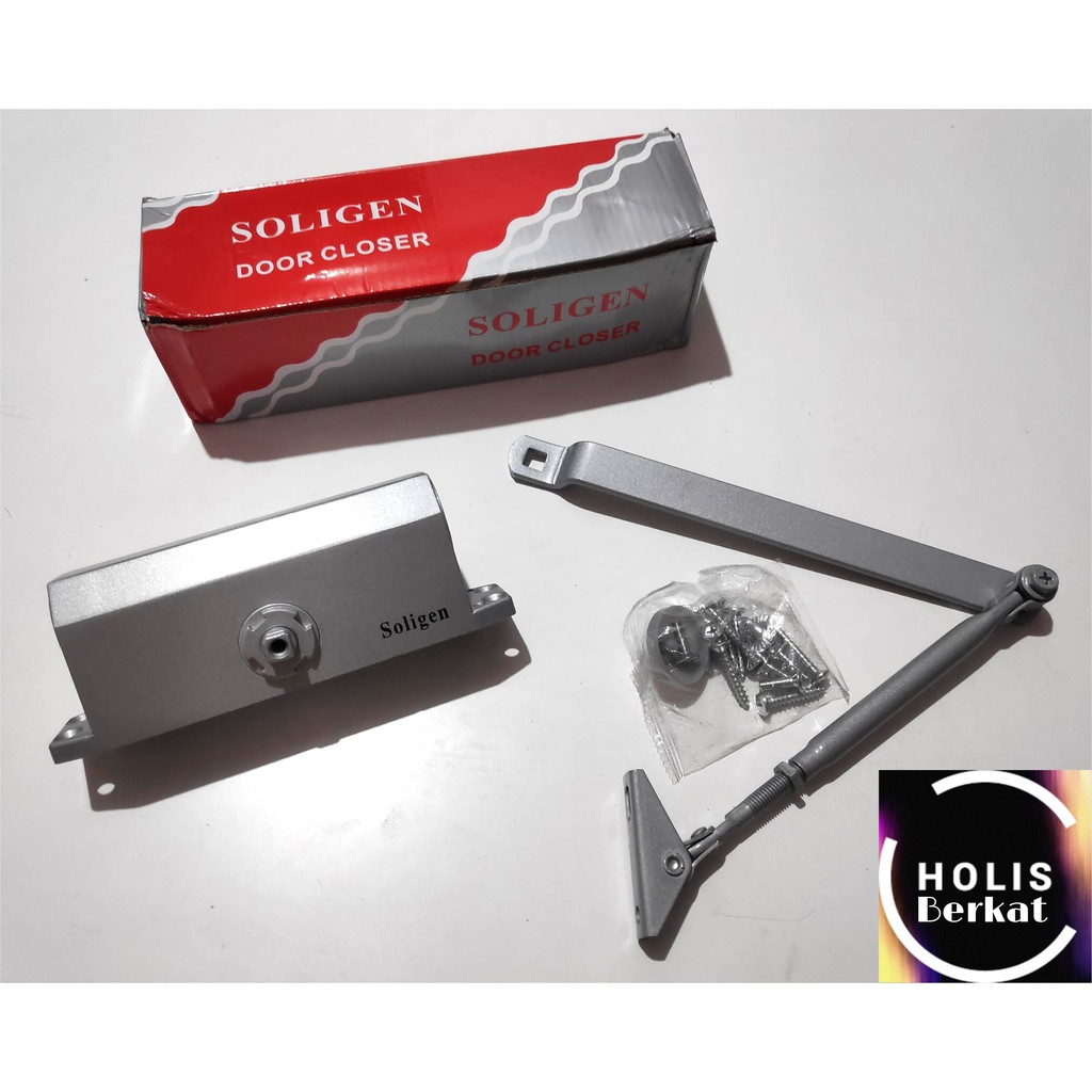 Jual Door Closer SOLIGEN / Alat Penutup Pintu Warna Silver SOLIGEN ...