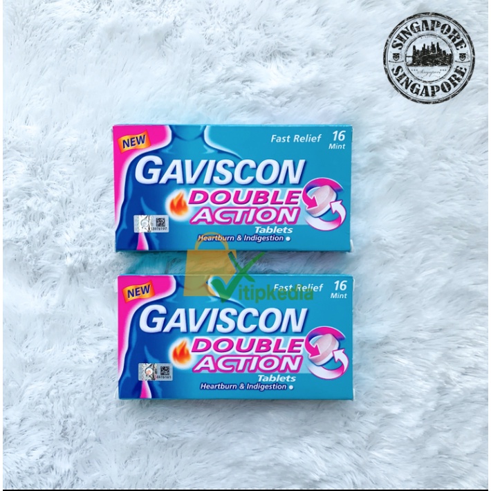 Jual Gaviscon Double Action - 16 tablets// Obat maag lambung ...