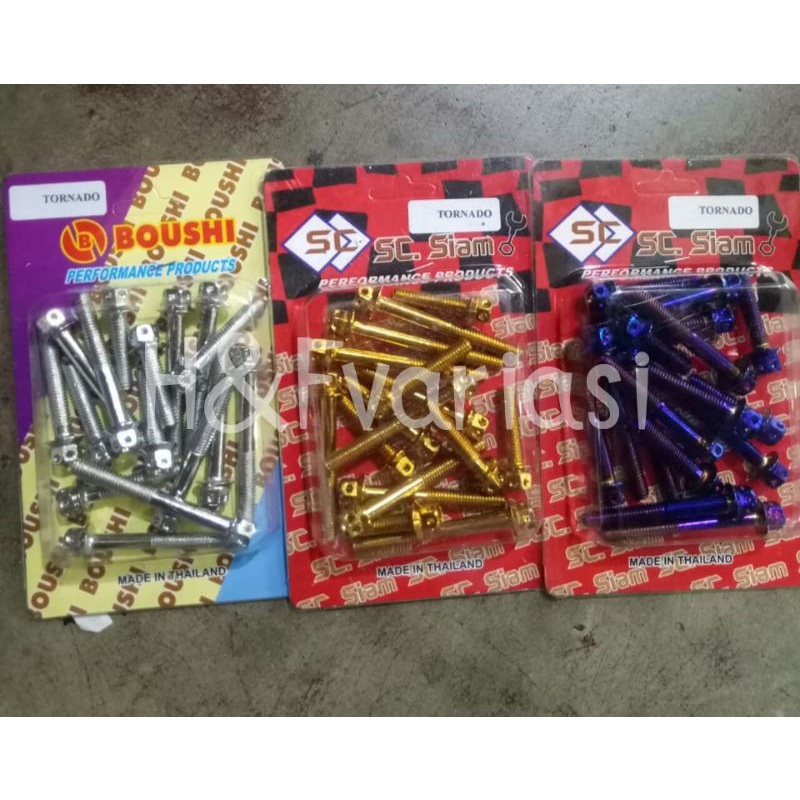 Jual Set Baut Kalter Blok Mesin Kanan Kiri Suzuki Tornado Probolt Original Stainless Thailand ...