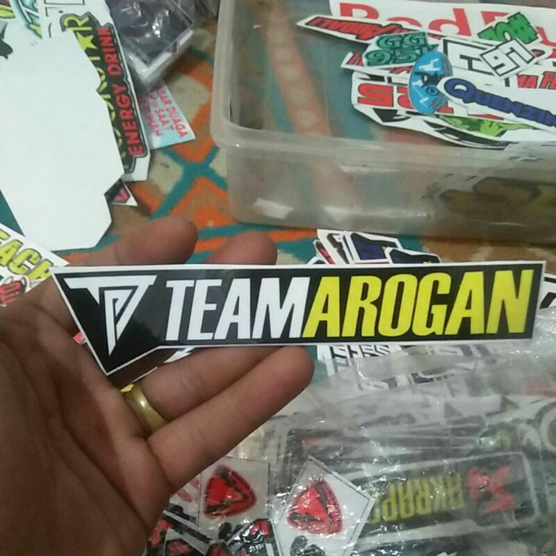 Jual sticker team arogan tulisan | Shopee Indonesia