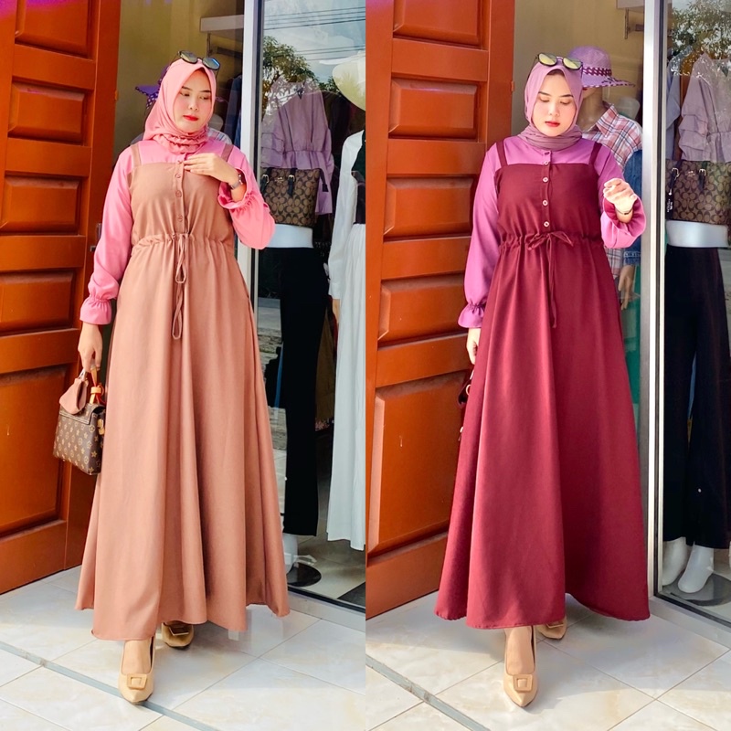 Jual gamis serut/gamis muslim/gamis terkini | Shopee Indonesia