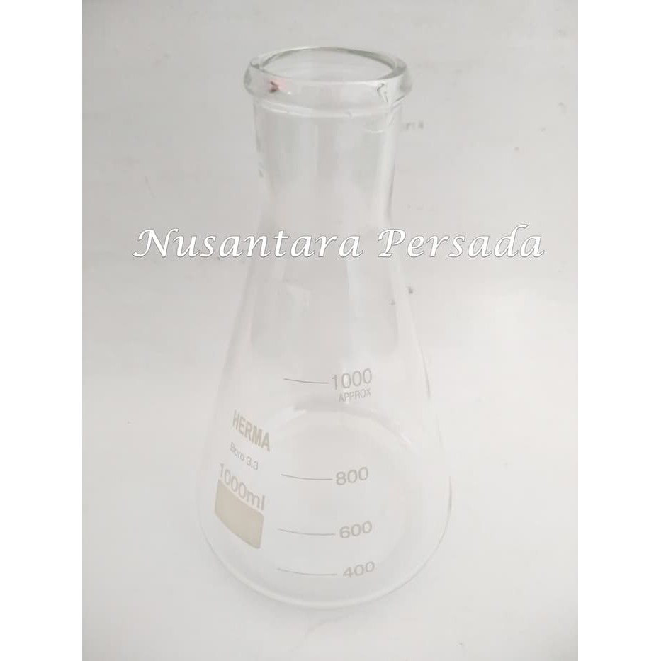Jual Tabung Erlenmeyer 1000cc Labu Erlenmeyer Alat laboratorium Herma ...