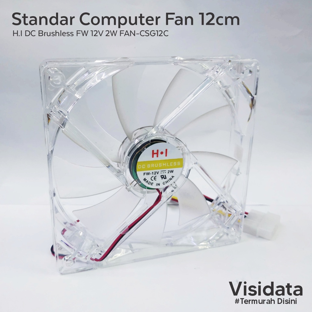 Jual Fan Casing PC 12cm 8cm Bening/Hitam/Kipas Case CPU Cooler Standar ...