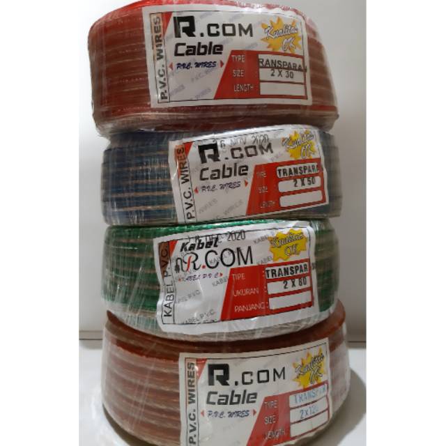 Jual Kabel Monster Audio Transparan PerRoll 20 Meter Listrik ukuran ...