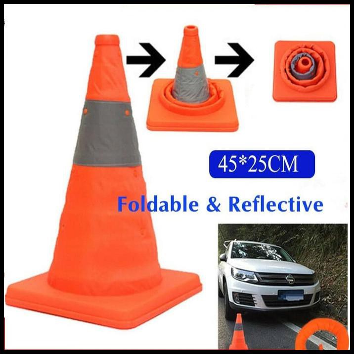 Jual Foldable Traffic Cone Emergency | Kerucut Segitiga Darurat Model Lipat | Shopee Indonesia