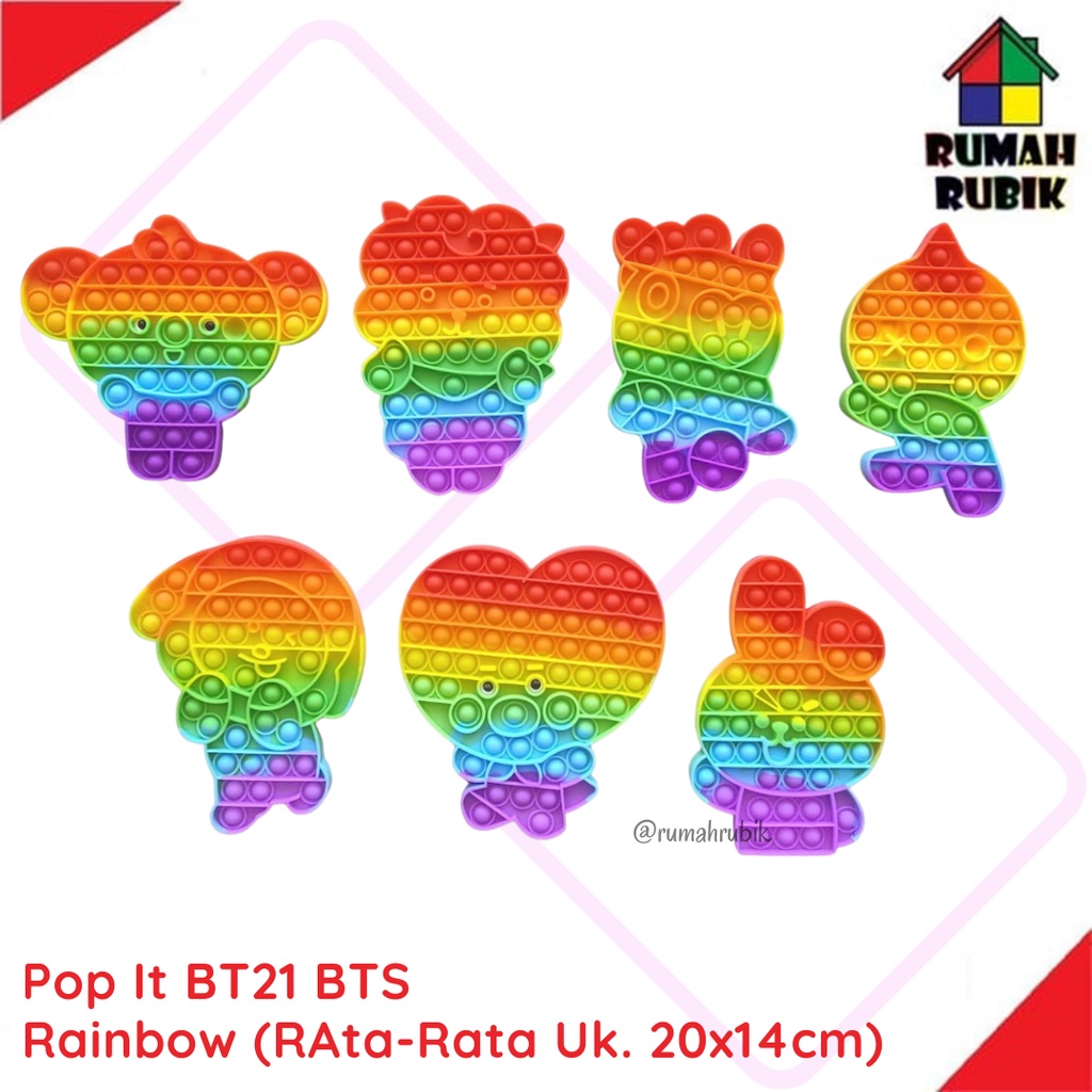 Jual [ POP IT BT21 BTS ] Fidget Toys Pop It Squishy Popit - POP IT BTS ...