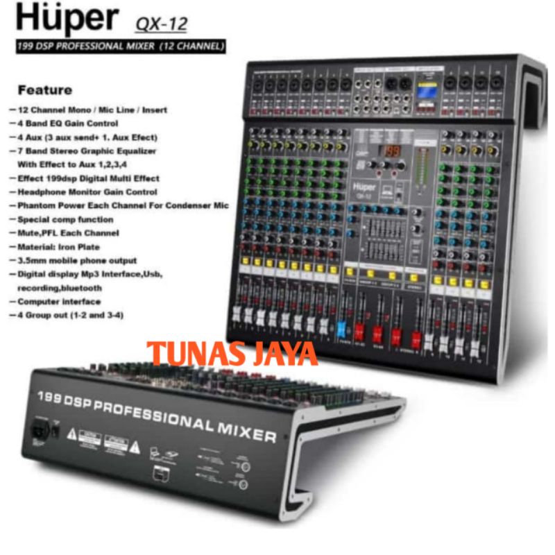 Jual MIXER HUPER QX12 ORIGINAL MIXER HUPER 12 CHANNEL QX-12 MIXER HUPER ...
