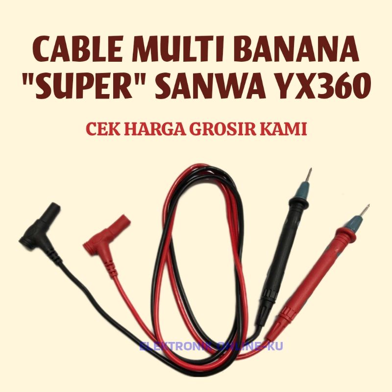 Jual CABLE MULTIMETER BANANA SUPER SANWA YX360 | Shopee Indonesia