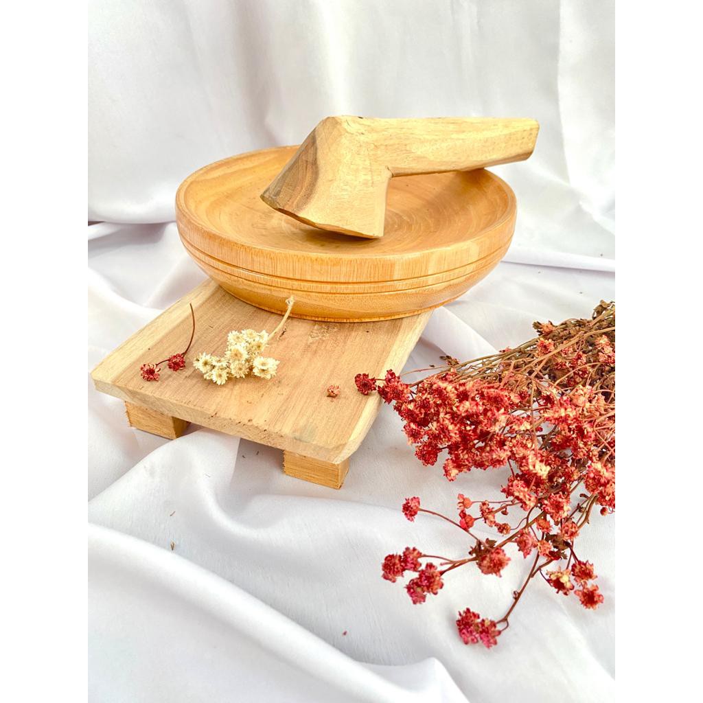 Jual LAYAH KAYU / COBEK DAN MUNTHU KAYU ULEG SOUVENIR MASAK MAKAN ...