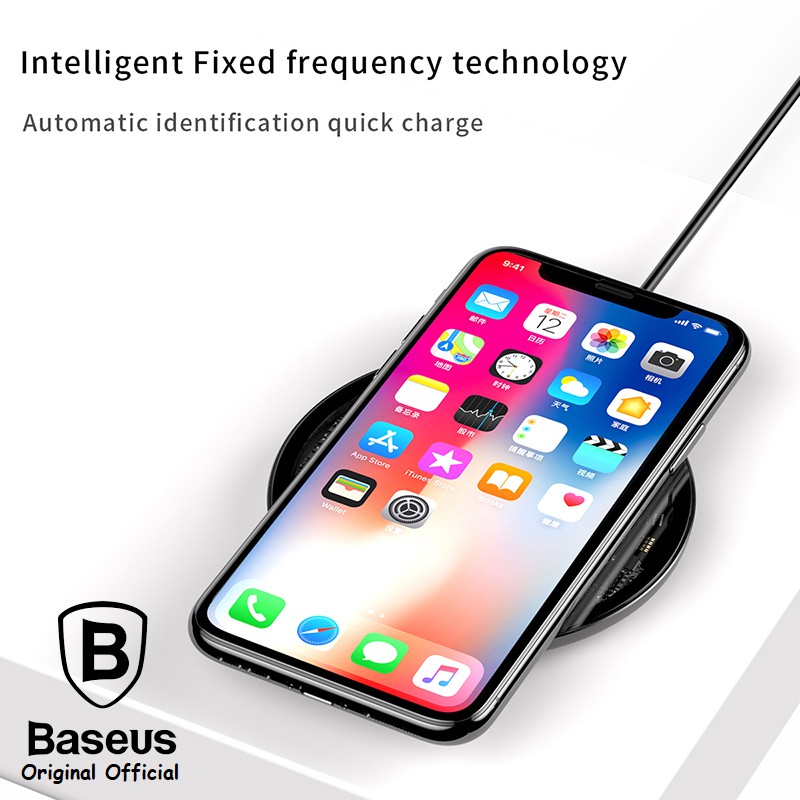 Jual BASEUS ORIGINAL Simple Qi Wireless Charger HITAM Dock Fast Quick ...