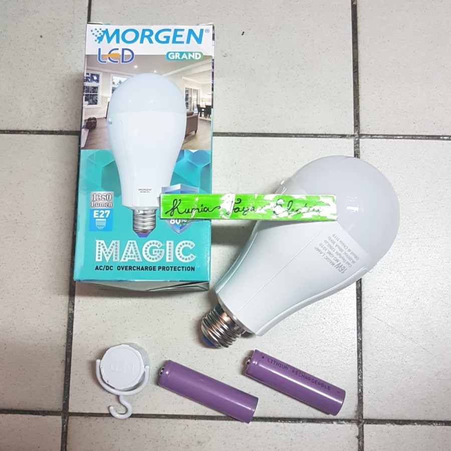 Jual Lampu Emergency Magic Bulb MORGEN 16W LED Putih | Shopee Indonesia