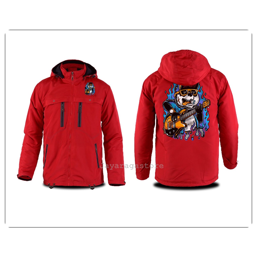 Jual Custom Jaket Gunung Pria Tebal Windproof Bahan Parasut Taslan ...