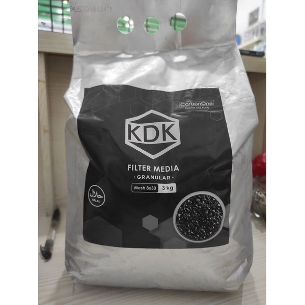 Jual media filter carbon aktif / kDK granular 8x30 3kg | Shopee Indonesia